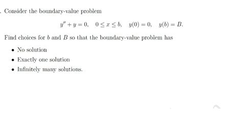 Solved Consider The Boundary Value Problem Y Y Chegg