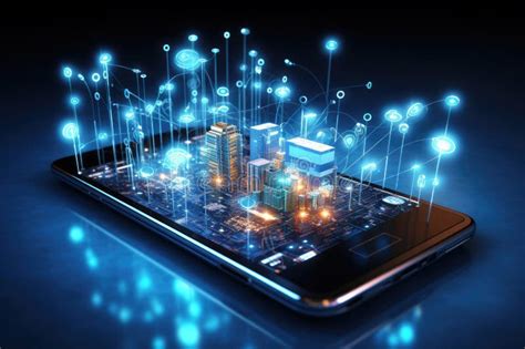 Mobile Networking Connectivity Internet Concept Ai Generated Stock Illustration