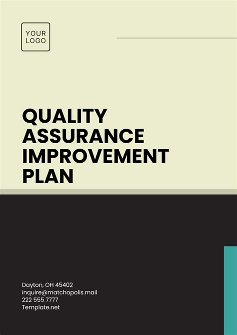 Free Manufacturing Quality Assurance Plan Template To Edit Online