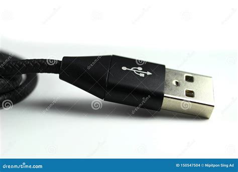 Usb Cable Plug Isolated On White Background Stock Photo Image Of Icon Connection