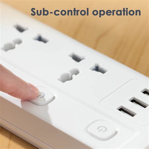 Deli 2m Universal Extension Socket Power Socket Independent Switch Usb Charger Socket Extension