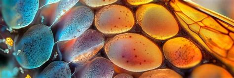 A Closeup View Of A Bee Wing Under A Microscope Revealing The Intricate Structure And Pattern
