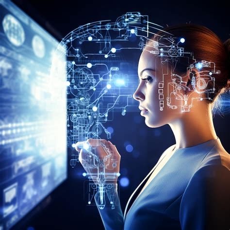 Premium Ai Image Automation Data Analytic With Robot And Digital