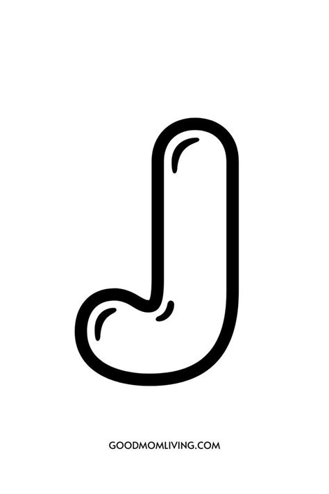Printable Coloring Pages Letter J Bubble Letters Alphabet