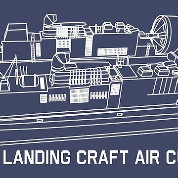 Landing Craft Air Cushion Lcac Hovercraft Blueprint Schematic T