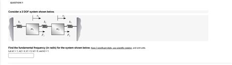 answered question 1 consider a 2 dof system… bartleby