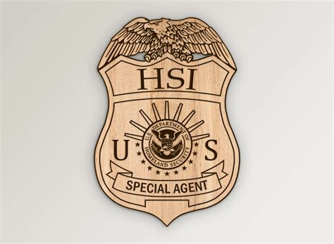 Homeland Security Investigations Hsi Special Agent Badge Svg Vector