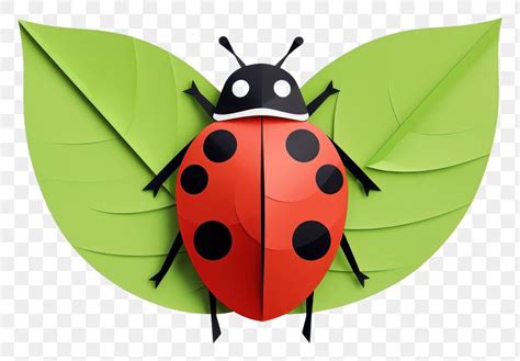 Png Lady Bug Leaf Art Premium Png Rawpixel