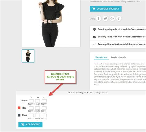 PrestaShop Attribute Grid Module PrestaShop Modules