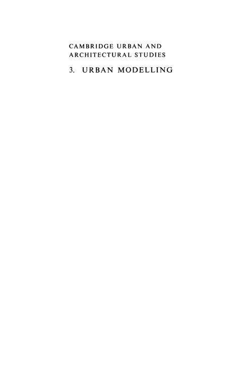 Pdf Urban Modelling Algorithms Calibrations Predictions