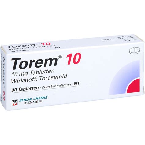Torem 10 Tabletten 30 St Auf E Rezept Kaufen Aponeo