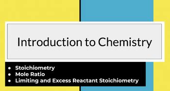 Intro To High Babe Chemistry Stoichiometry Limiting And Excess PPT WS