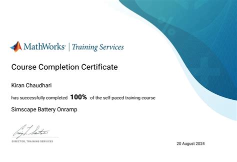 Professionaldevelopment Batterytechnology Simscape Matlab Simulink Kiran Chaudhari