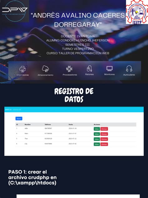 producto final taller de programación jeferch pdf mi sql php