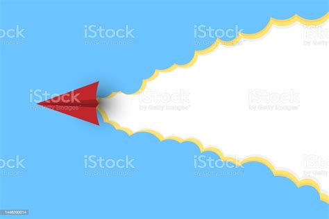 항공 보기 레이어 종이 컷 스타일 그림입니다 세계 상공을 비행하는 비행기 구름과 함께 하늘에 종이 비행기입니다 개념에 대한 스톡 벡터 아트 및 기타 이미지 Istock