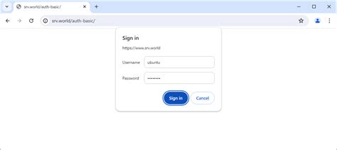 Ubuntu 2404 Apache2 Basic Authentication Server World