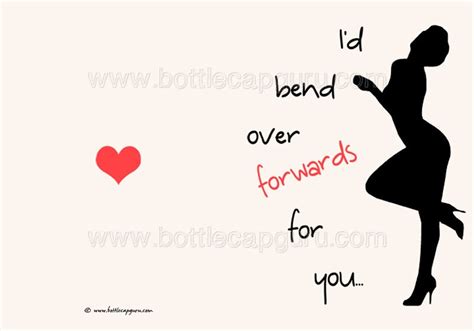 Printable Funny Sexy Card I D Bend Over Forwards For You Dirty Valentines Day Anniversary