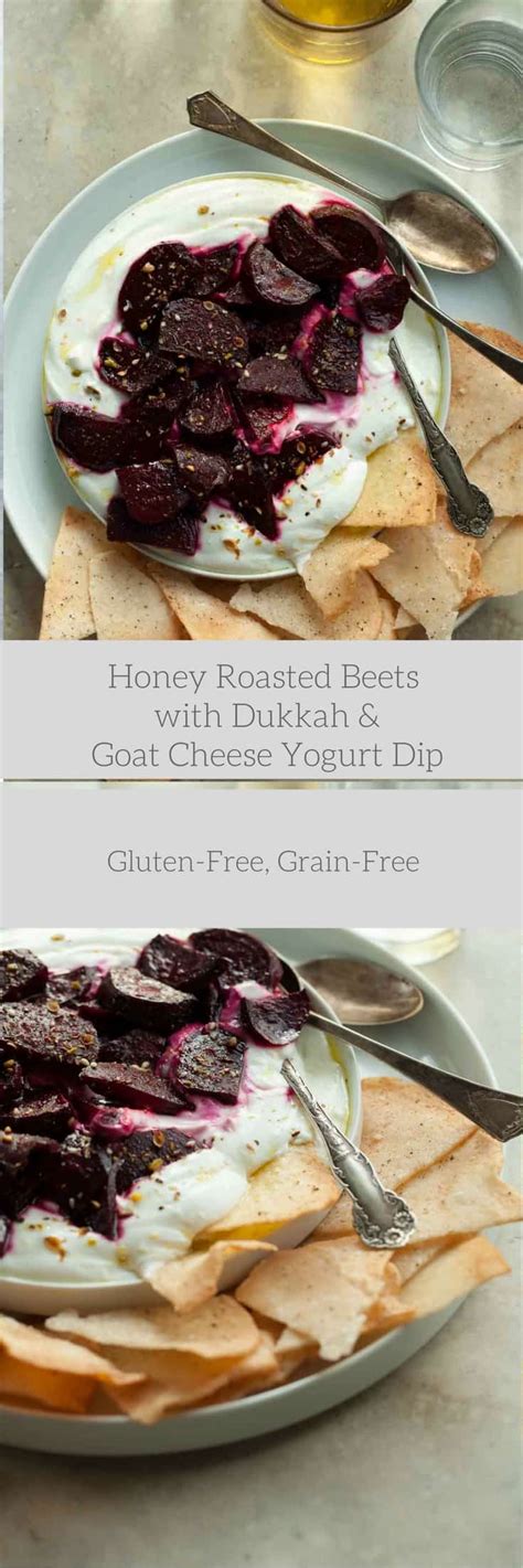 Honey Roasted Beets With Goat Cheese Yogurt Dip