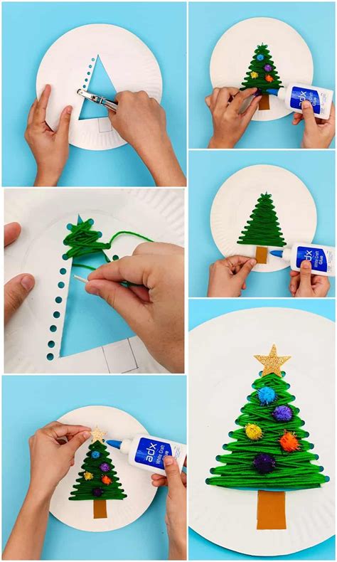 Diy Christmas Tree Paper Plate Craft Preschool Christmas Crafts Xmas
