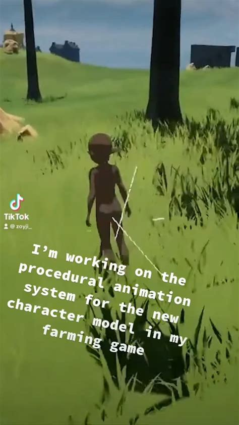 working on the procedural animation system for my farming game s new character model r