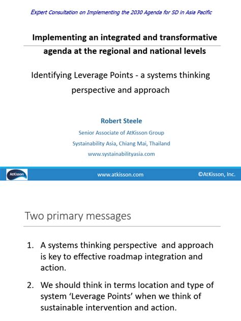 Session 2 Identifying Leverage Points 0 Pdf System Economies