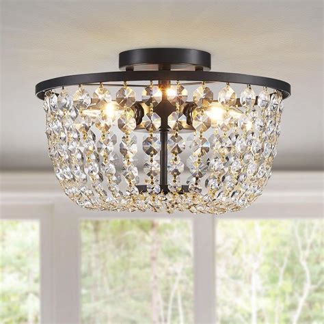 Design House 579433 Madrid 12 12 In 1 Bronze Semi Flush Mount Crystal