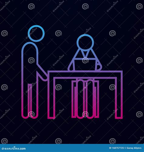 Front Desk Line Nolan Icon Simple Thin Line Outline Vector Of Team Work Icons For Ui And Ux