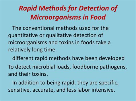 Ppt Detection Of Microorganisms In Food Powerpoint Presentation Free Download Id 2388932