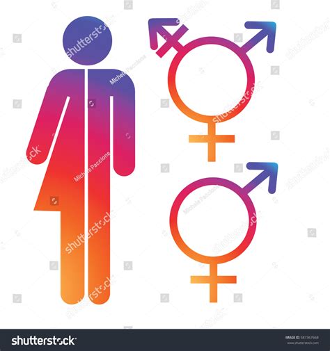 Unisex Symbol Icon Collection Male Female Stock Illustration 587367668
