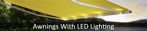 Patio Awnings With Led Lighting Retractable Fabric Awnings With Led