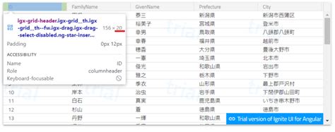 Igxgrid ヘッダーの高さを指定する。 Infragistics ナレッジ ベース