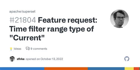 Feature Request Time Filter Range Type Of Current Apache Superset Discussion GitHub