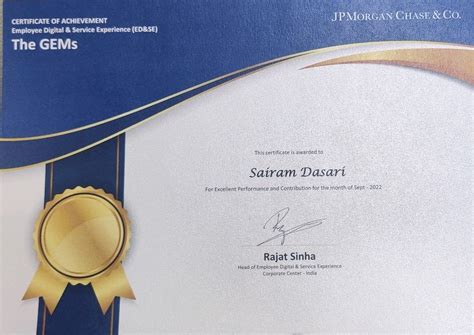 Sairam Dasari On Linkedin Jpmorganchase