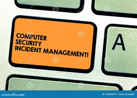 Handwriting Text Computer Security Incident Management Concept Meaning Safe Cyber Technology