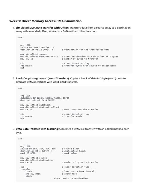 Microprocessor Code Examples Week Pdf Computer Hardware Computer Programming