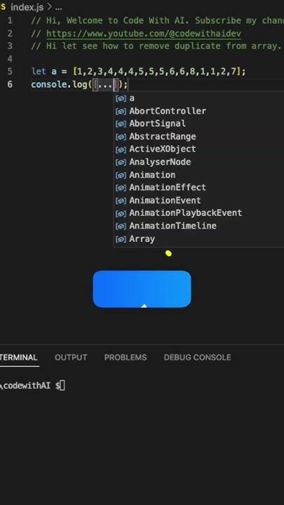 Remove Duplicate From Array Using Set Method In Javascript Youtube