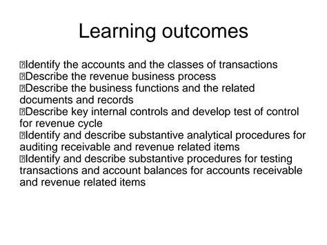 SOLUTION Audit Assurance Lecture Audit Of Revenue Cycle Studypool