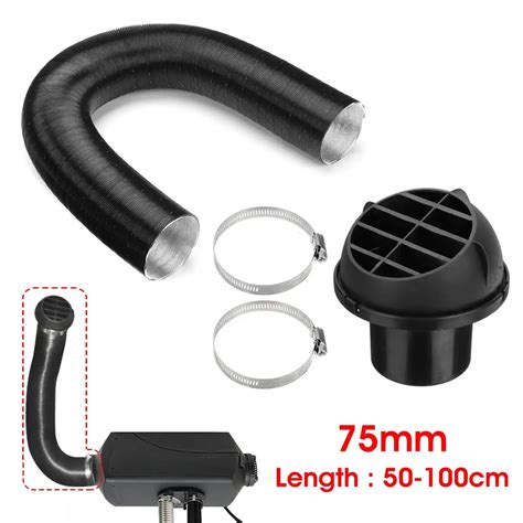 뜨거운 새로운 75mm 히터 덕트 호스 파이프 Eberspacher Propex 용 디젤 주차 히터 용 에어 벤트 아울렛 호스