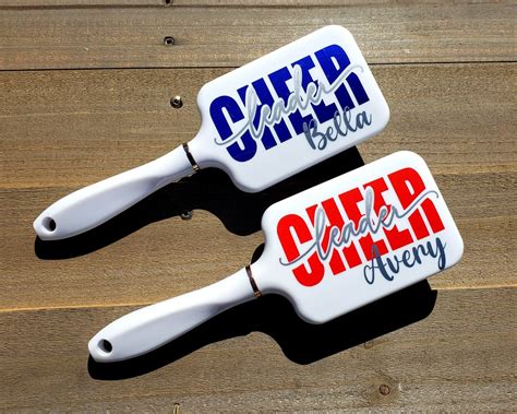 Cheerleader Hair Brush Personalized Hair Brush Cheer Ts Etsy