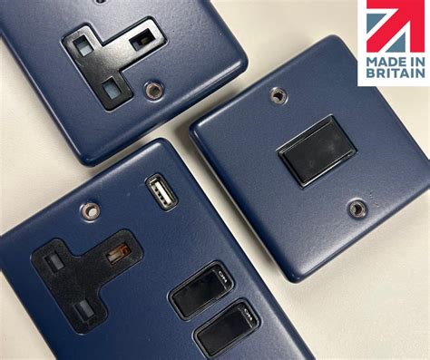 Blue Sockets And Switches Designer Sockets