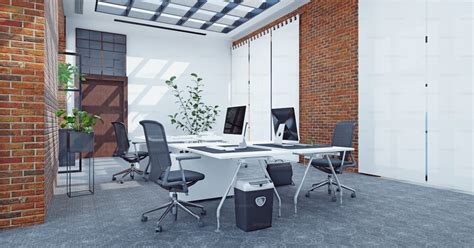 현대 사무실 인테리어 디자인 개념입니다 3d 렌더링 디자인 사진 Unsplash의 실내 이미지