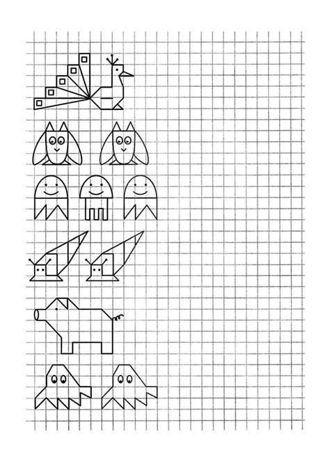 Повтори рисунок по клеточкам задания для детей Аналогий нет Подготовка к школе дома