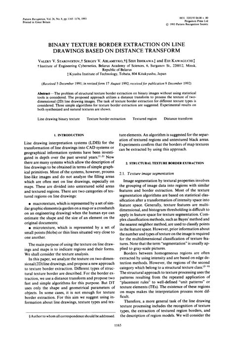 Pdf Binary Texture Border Extraction On Line Drawings Based On