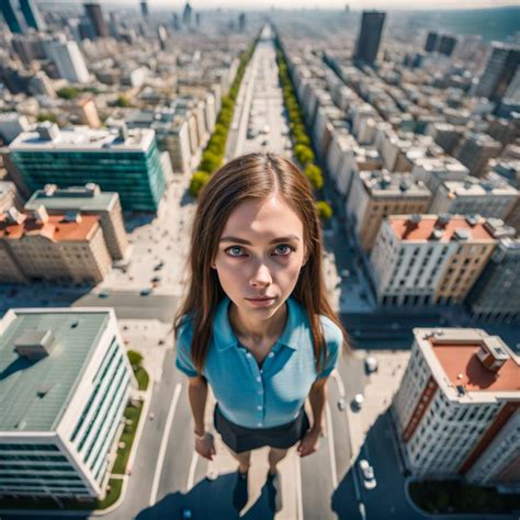 Giantess Girl In A City By Dengts On Deviantart