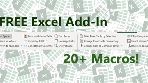 Free Excel Add In Macros To Automate Tasks And Make You More Efficient HowtoExcel Net