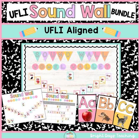 Ufli Aligned Composition Notebook Bundle Pack Sound Wall Decor Tpt