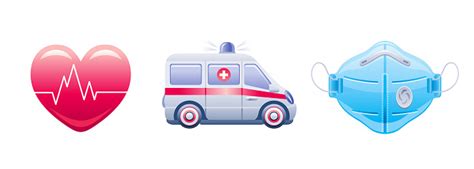 의료 아이콘 세트입니다 코로나 바이러스 코비드 19 아이콘 코로나 바이러스 예방 및 의료 요소 수집 심장 구급차 호흡보호구