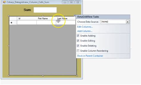 فیلم آموزش نمایش جمع مقدارهای ستون Datagridview با سی شارپ C آموزش سی شارپ Cnet لرن پروگرم 98