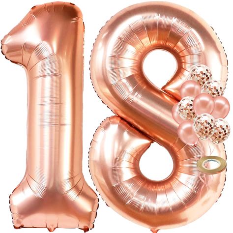 Buy Katchon Rose Gold 18 Balloon Numbers 40 Inch 18th Birthday