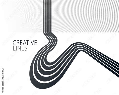 Future Lines In 3d Perspective Vector Abstract Background Black And